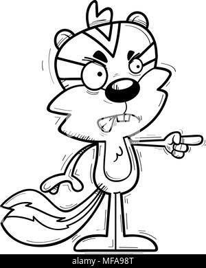 A cartoon illustration of a chipmunk looking angry Stock Vector Image ...