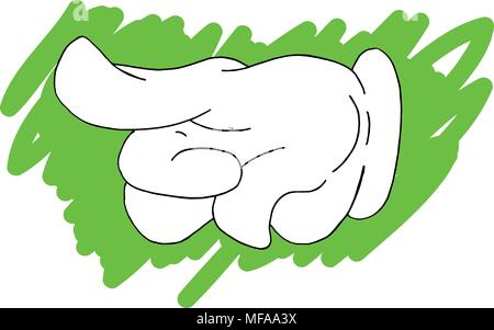 cartoon green hand symbol Stock Vector Image & Art - Alamy