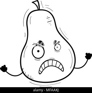 A cartoon illustration of a pear looking angry Stock Vector Image & Art ...