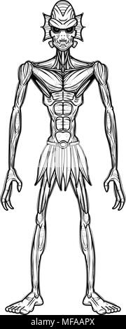 A cartoon illustration of an evil looking fish Stock Vector Image & Art ...