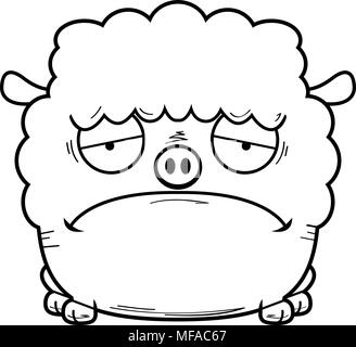 A cartoon illustration of a lamb looking sad Stock Vector Image & Art ...