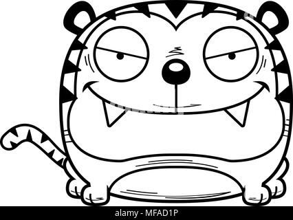 A cartoon illustration of an evil looking tiger Stock Vector Image ...