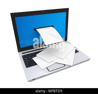 Email and laptop Stock Photo - Alamy