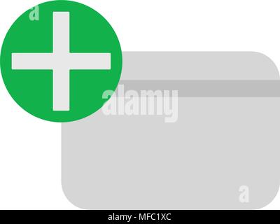 Add new credit card flat white icons on round color backgrounds. 6 ...