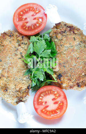 Traditional minced Beef dish of Durham cutlets handmade from a 1948 ...
