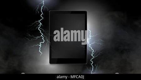 Lightning strikes and tablet Stock Photo - Alamy