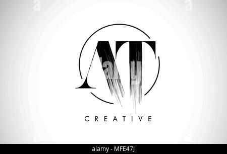 L Brush Stroke Letter Logo Design. Blue Paint Logo Leters Icon with ...