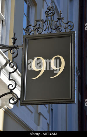 Number 99 sign Stock Photo - Alamy