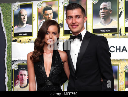 Luton Town's Dan Potts arrives for the 2018 PFA Awards at the Grosvenor ...