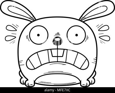 A cartoon illustration of a rabbit looking terrified Stock Vector Image ...