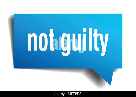 guilty blue 3d square isolated speech bubble Stock Vector Image & Art ...