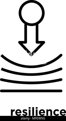 resilience vector icon isolated on transparent background, resilience ...