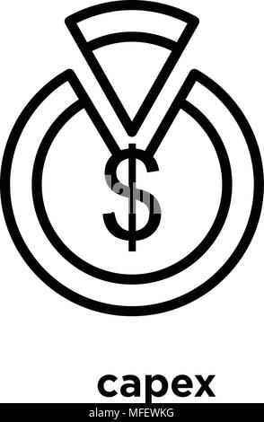 capital expense vector icon isolated on transparent background, capital ...