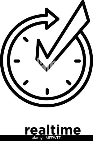 realtime vector icon isolated on transparent background, realtime logo ...