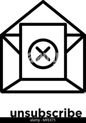 unsubscribe vector icon isolated on transparent background, unsubscribe ...
