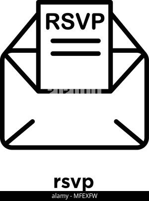 Rsvp Simple vector icon. Illustration symbol design template for web ...