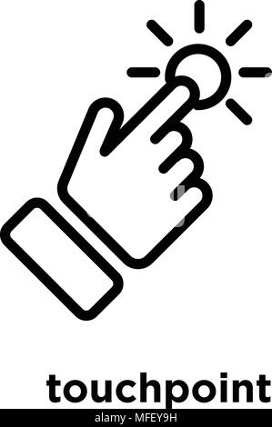 touchpoint vector icon isolated on transparent background, touchpoint ...