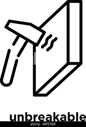 unbreakable vector icon isolated on transparent background, unbreakable ...