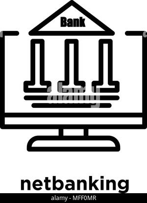 netbanking vector icon isolated on transparent background, netbanking ...