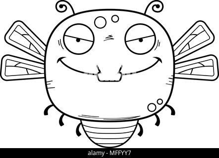 A cartoon illustration of an evil looking dragonfly Stock Vector Image ...