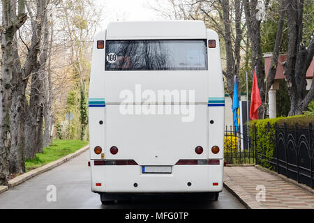 White Bus Side View Isolated on White. Modern Coach Bus Stock Photo ...
