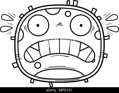 A cartoon illustration of a germ looking scared Stock Vector Image ...