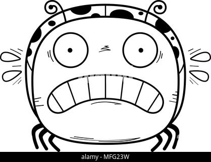 A cartoon illustration of a ladybug looking scared Stock Vector Image ...