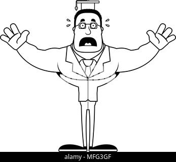 A cartoon illustration of a teacher looking scared Stock Vector Image ...