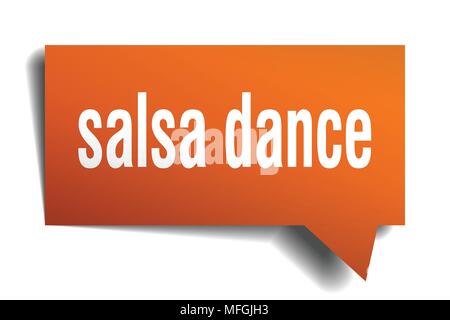 salsa orange 3d square isolated speech bubble Stock Vector Image & Art ...