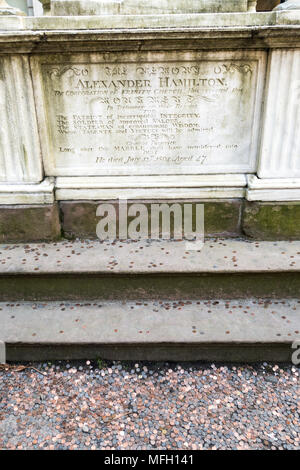 Headstone of Alexander Hamilton Stock Photo - Alamy