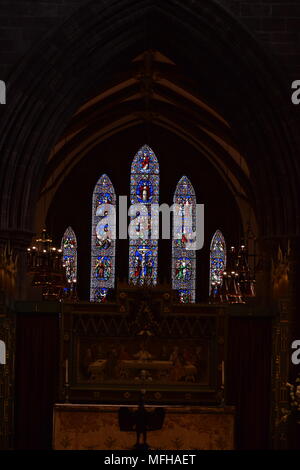 Chester cathedral's Lancet Gothic windows Stock Photo - Alamy