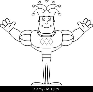 A cartoon jester ready to give a hug Stock Vector Image & Art - Alamy