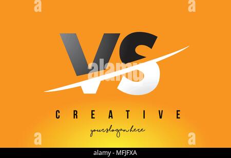 VS Letter Design with Creative Cut and Colorful Rainbow Texture. VS ...