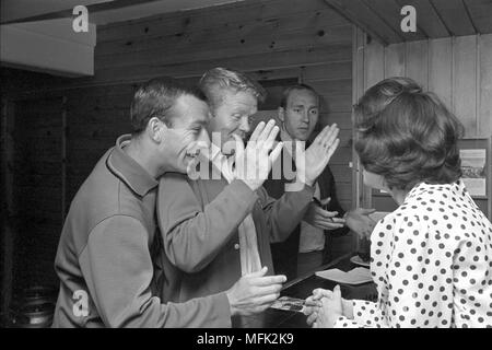 1966 Soccer World Cup - A German Couple visits the team hotel of the ...