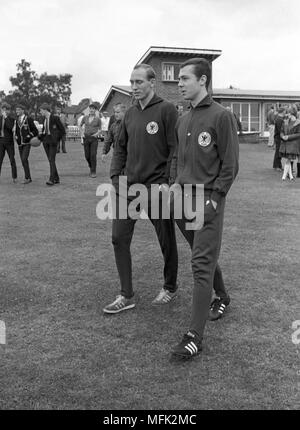 Soccer World Cup 1966 - Franz Beckenbauer (L) and Helmut Haller are ...