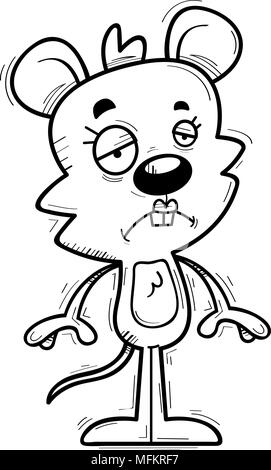 A cartoon illustration of a female mouse looking angry and pointing ...
