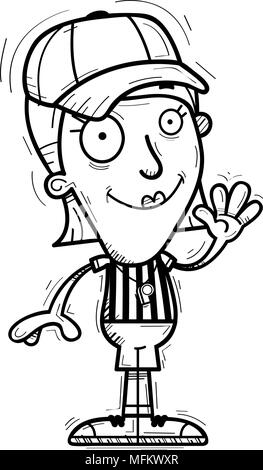 A cartoon illustration of a girl referee smiling Stock Vector Image ...