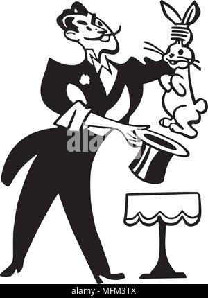 Rabbit magician hat. Magic hats with bunny ears, wizard conjure ...