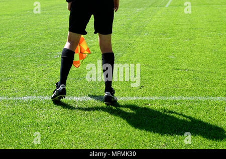 Detail of an assistant referee on the outline with shadow Stock Photo ...