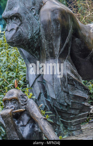 Gorilla Statue At Artis Zoo Amsterdam The Netherllands Stock Photo - Alamy