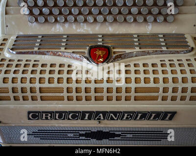 Close-up of the body of a Crucianelli accordion Stock Photo: 181789678 ...