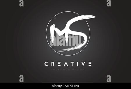 MS Handwritten Letters Logo Design with Circular Letter Pattern ...