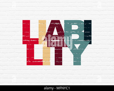 Insurance concept: Liability on wall background Stock Photo - Alamy