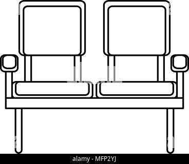 waiting room chairs icon vector illustration design Stock Vector Image ...