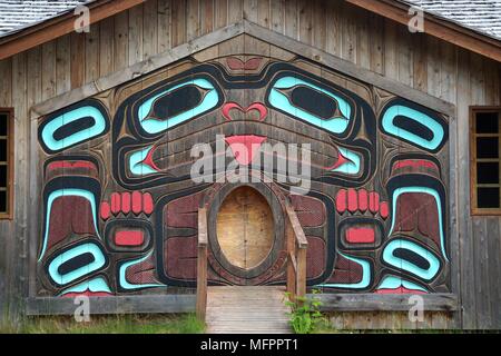 Native Alaskan Clan House in Haines Alaska Stock Photo - Alamy