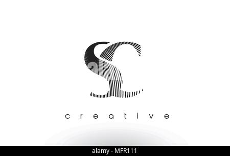 SC Logo Design With Multiple Lines. Artistic Elegant Purple Blue Lines ...