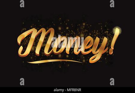 Money Typography Text Logo Design. Money Typographic Word Logo Vector ...