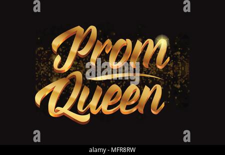 queen gold word text with sparkle and glitter background suitable for ...