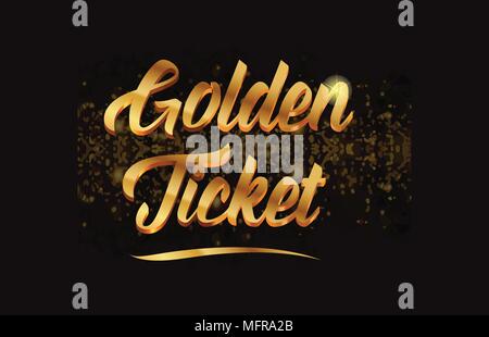 A vector illustration of Golden Ticket Logo Vector Illustration in ...