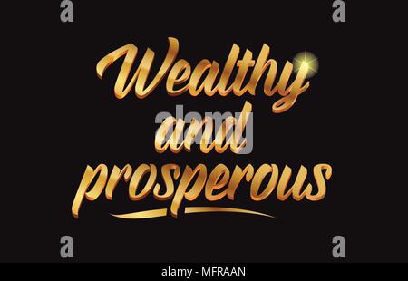 prosperous gold word text with sparkle and glitter background suitable ...